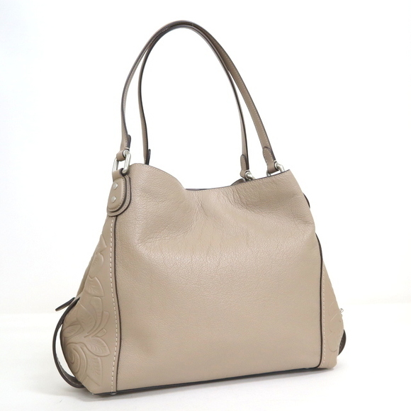 Coach | Bags | Coach Edie Bag Tan Silver | Poshmark